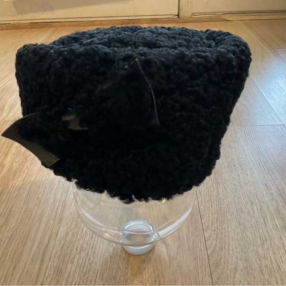 Accessories | Russian Fur Hat Cap Womens Caracul Bow Black Rot Front ...